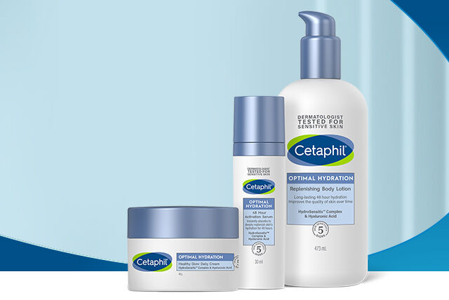 Optimal Hydration Range of Lotion & Moisturiser | Cetaphil Australia
